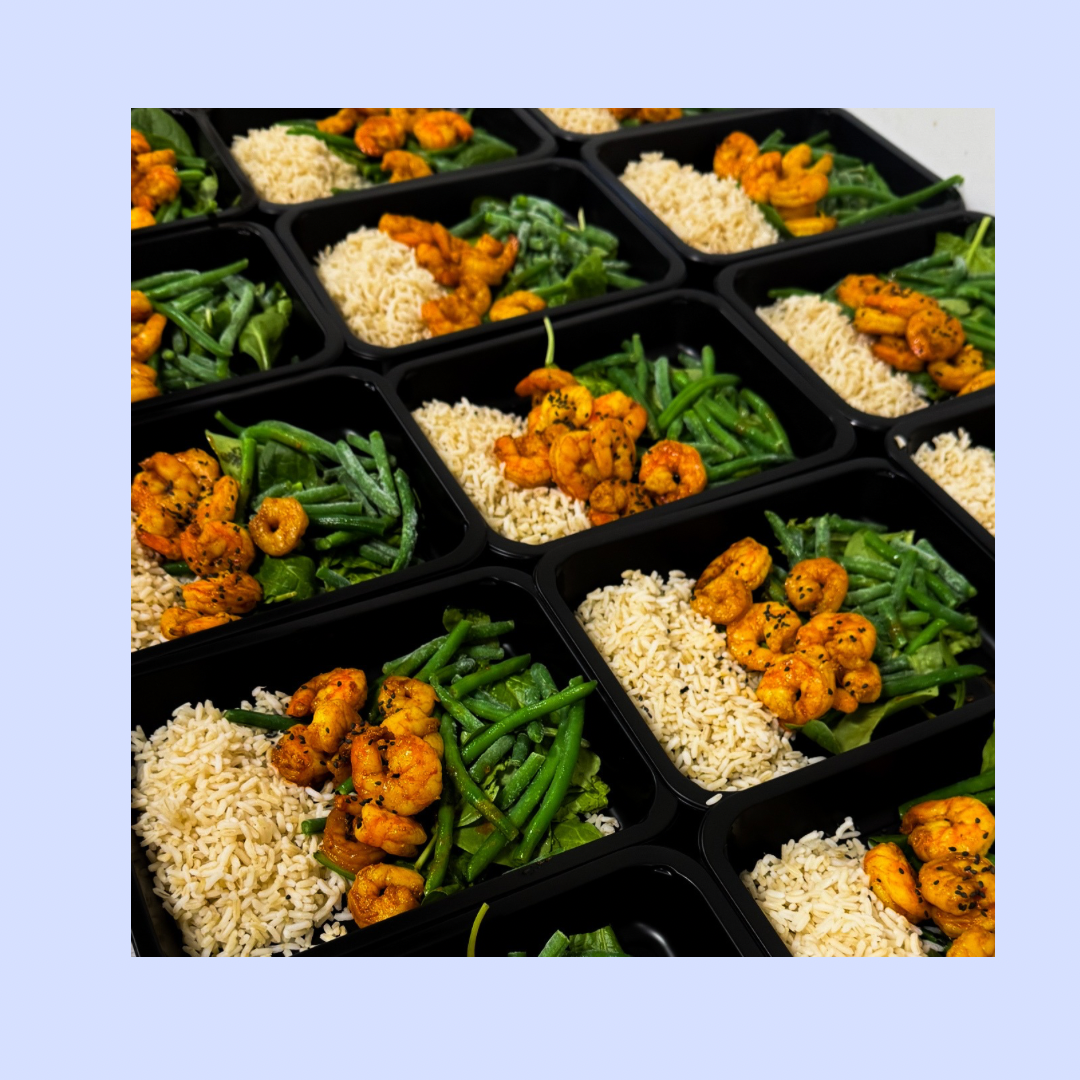 Black Tiger Garnalen – rijst – sperziebonen – Munch Fit Food To Go